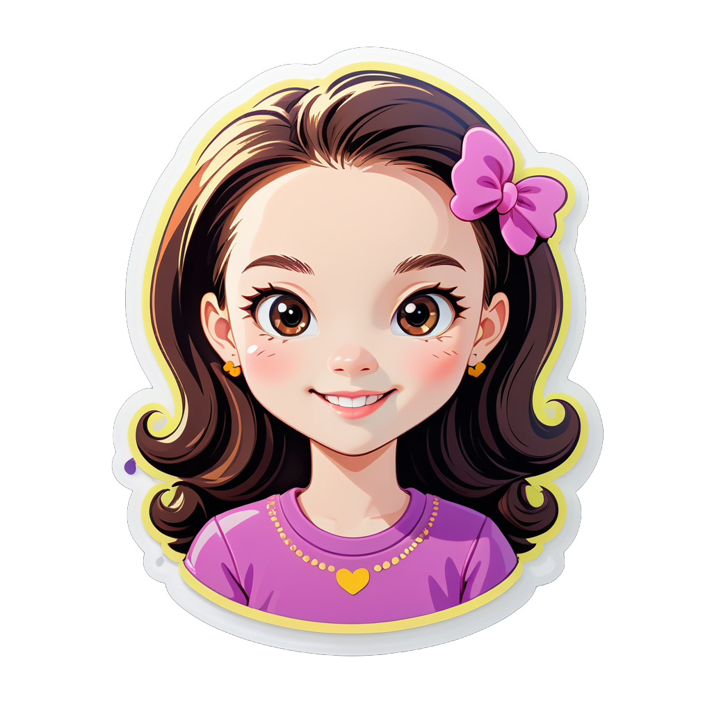 I made an AI sticker of young lady named jezzie