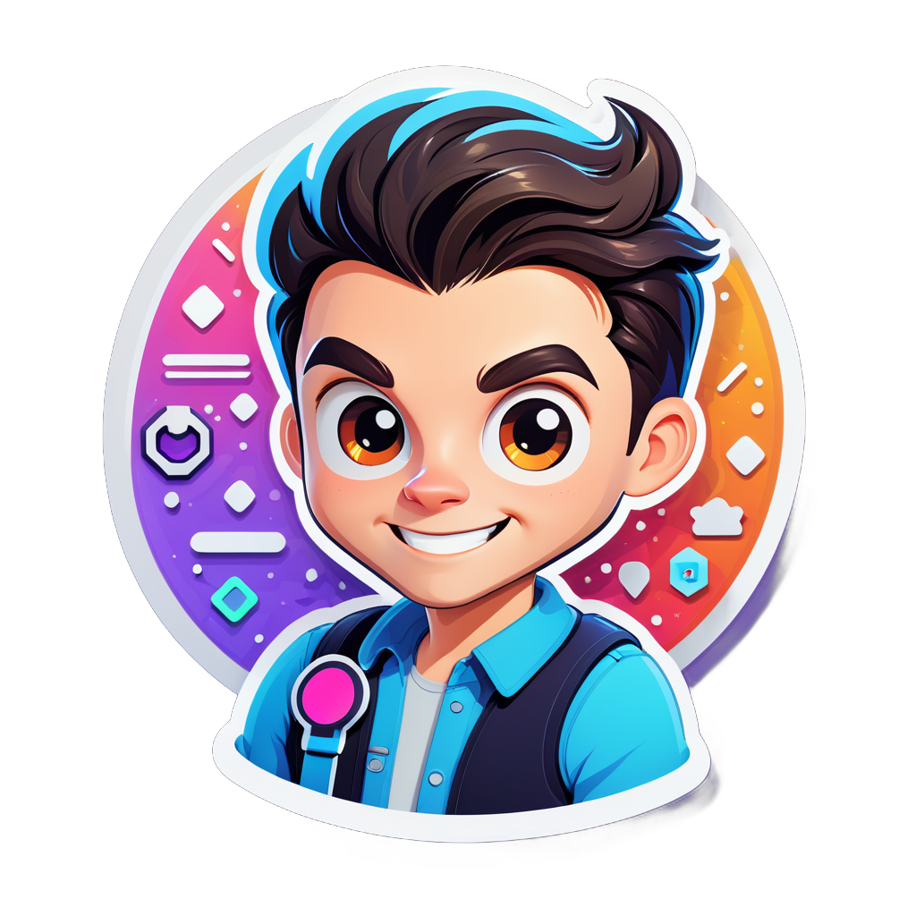 I made an AI sticker of web developer