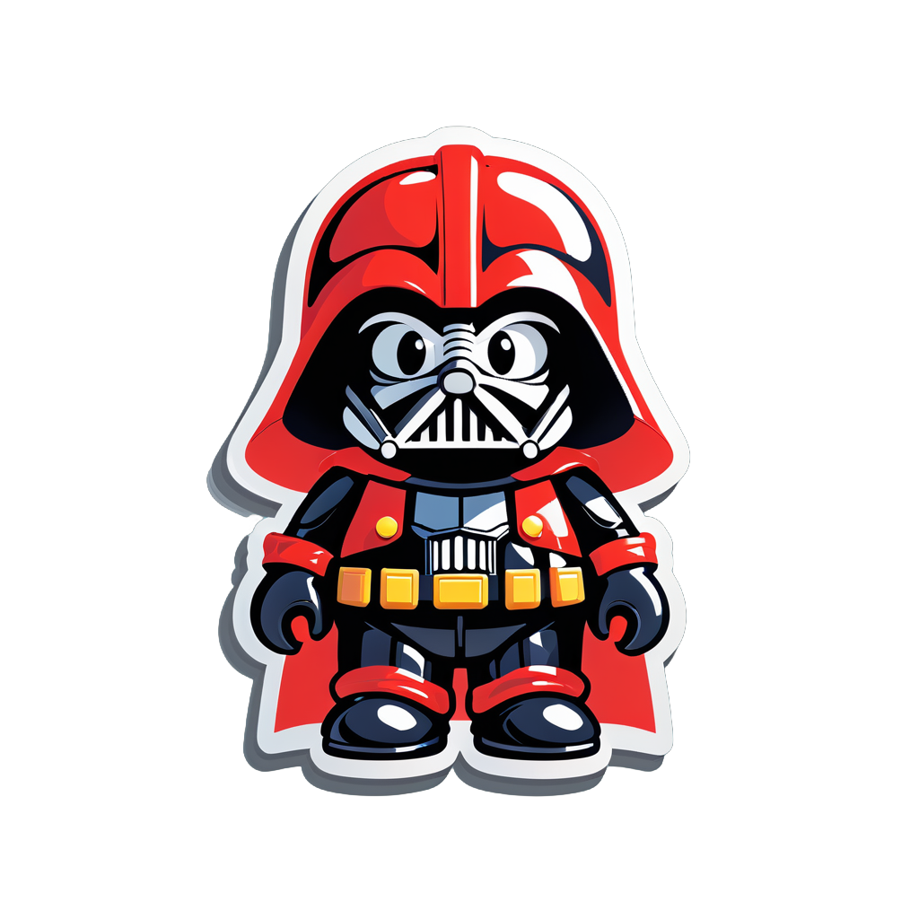 I made an AI sticker of darth vader in mario suits
