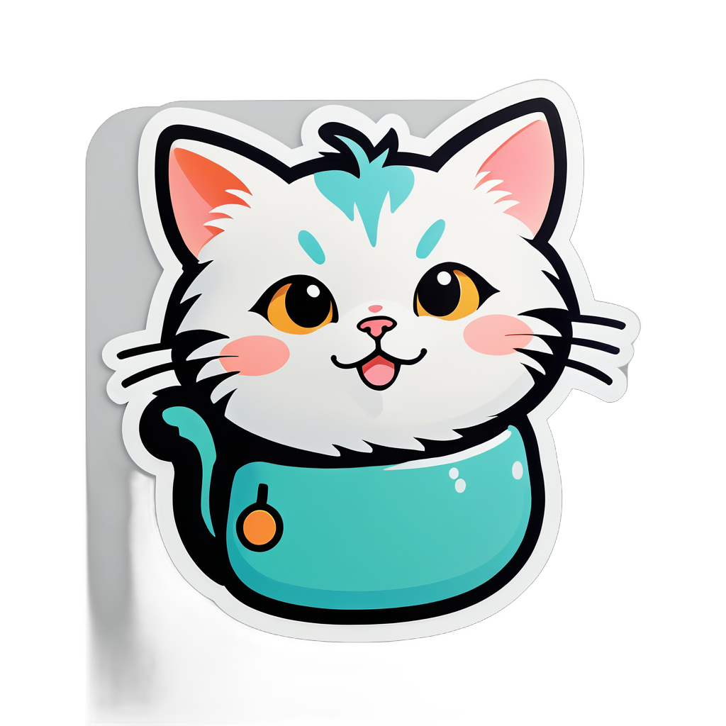 I made an AI sticker of Cat fei