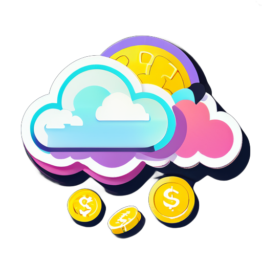 I made an AI sticker of cloud, sky, money, coins
