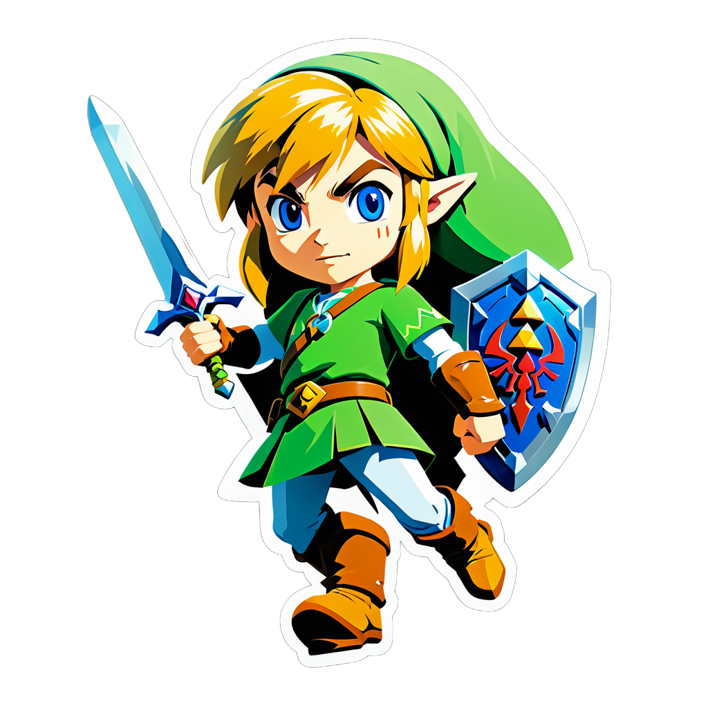 I made an AI sticker of link of The Legend of Zelda