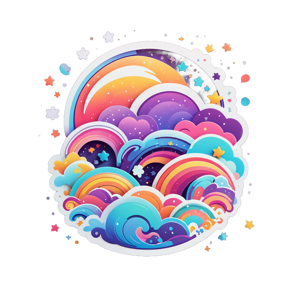 I made an AI sticker of Colorful dreams