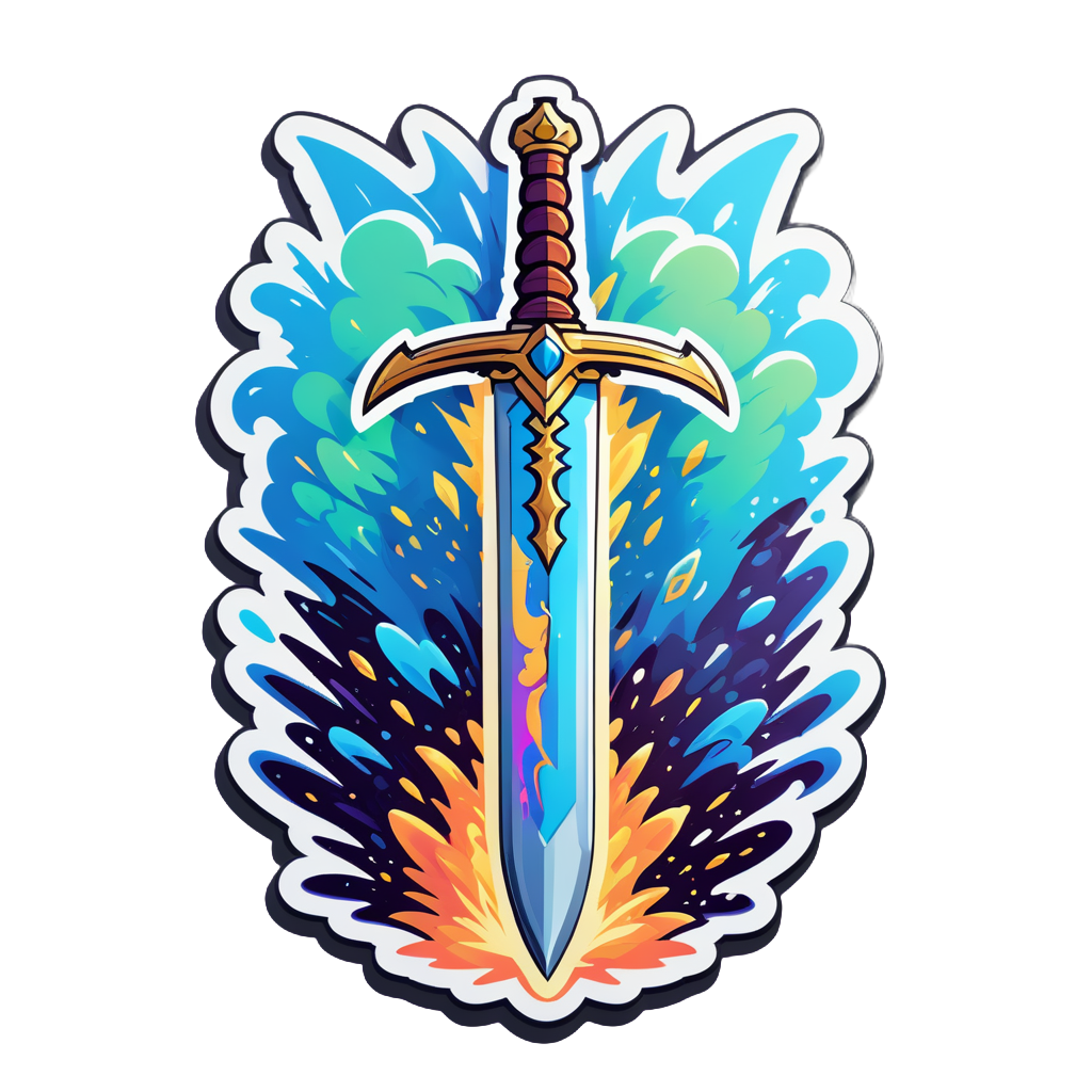 I made an AI sticker of an epic sword