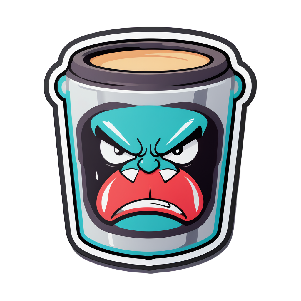 I made an AI sticker of angry mug
