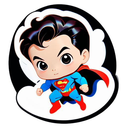 I made an AI sticker of Q version Baby Superman