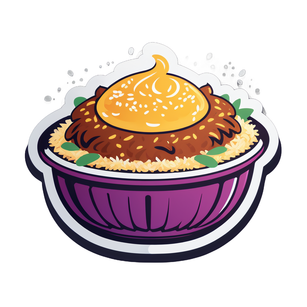 I made an AI sticker of Biryani