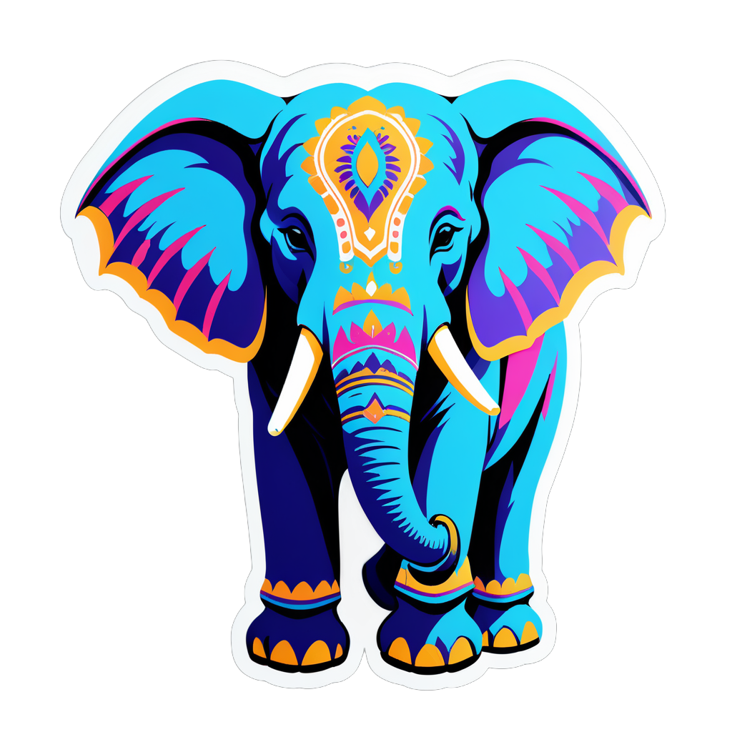 I made an AI sticker of Indian elephant
