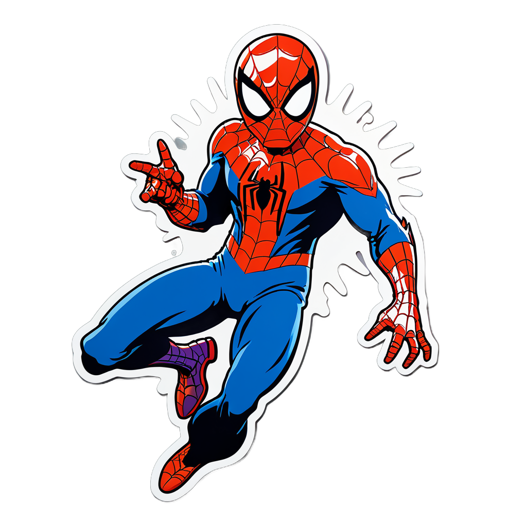 I made an AI sticker of spiderman with peter tingle