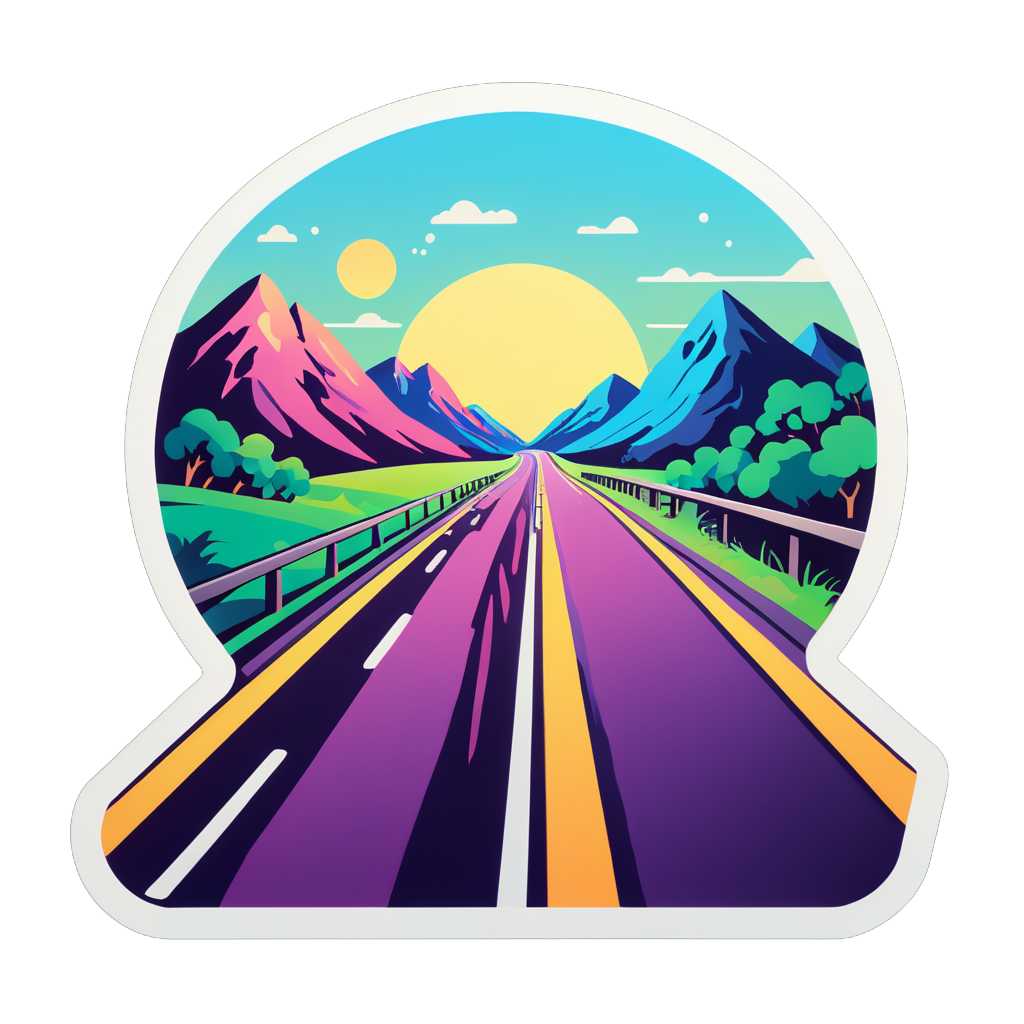 I made an AI sticker of road