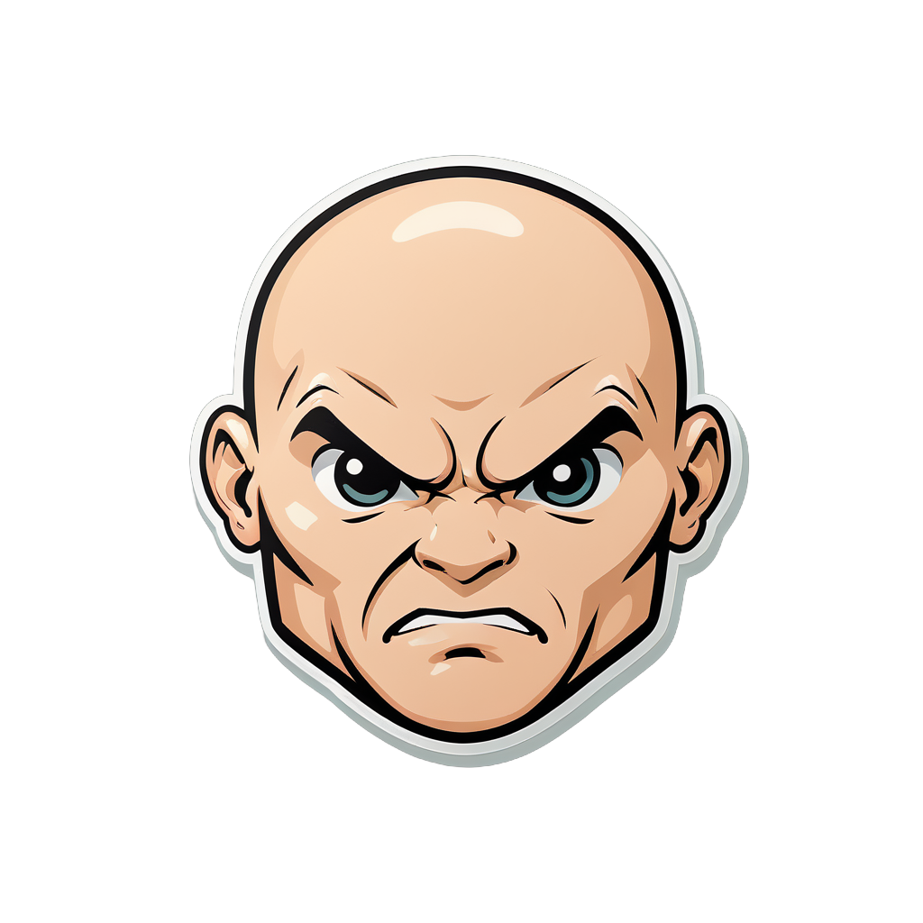 I made an AI sticker of Bald head strength