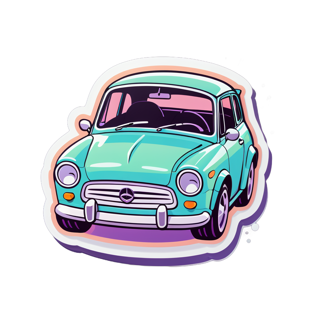 I made an AI sticker of Cartoonish car