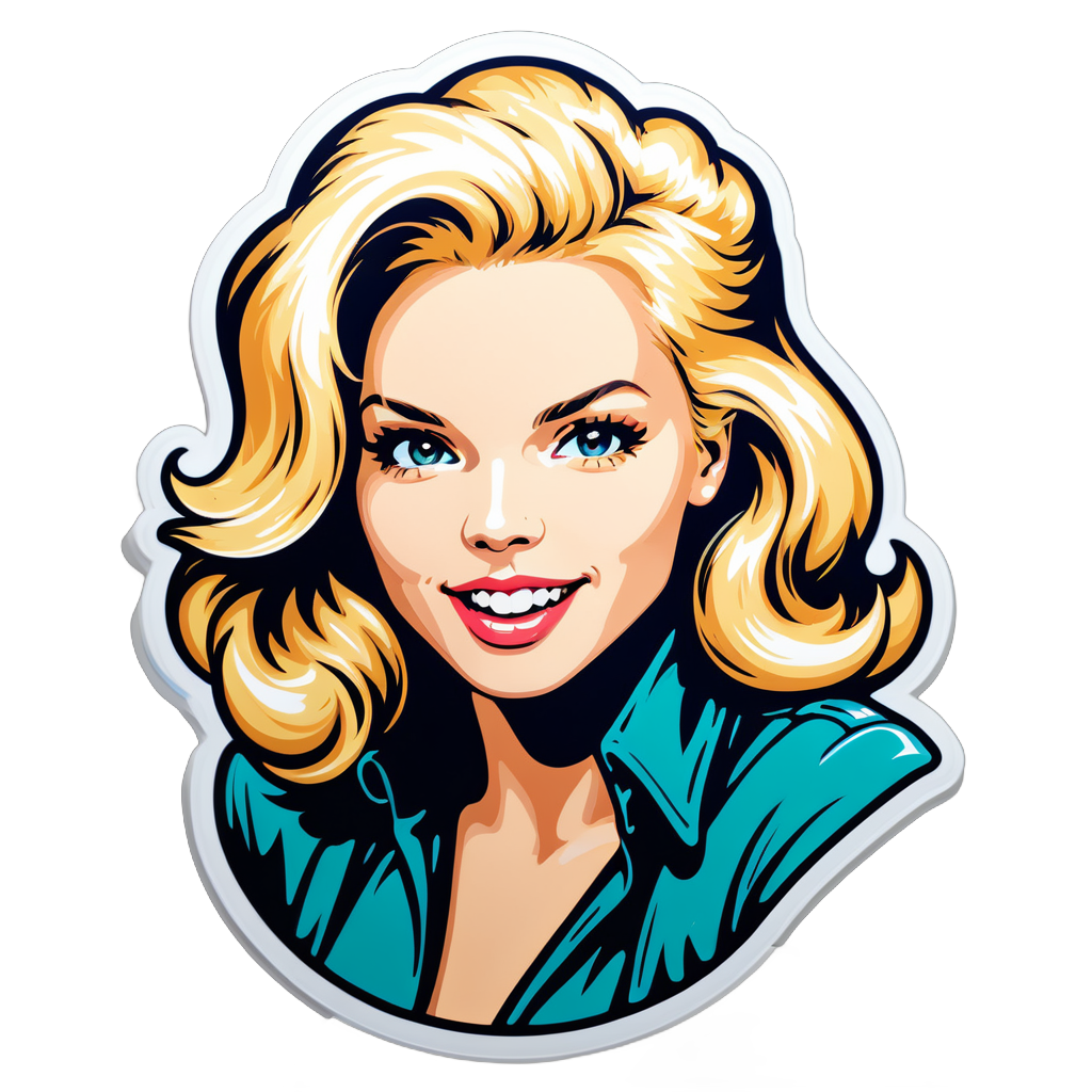 I made an AI sticker of Blond woman singer