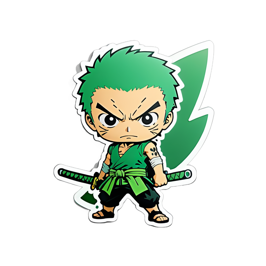 I made an AI sticker of Roronoa Zoro mini