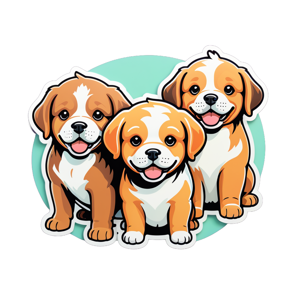 I made an AI sticker of line dogs