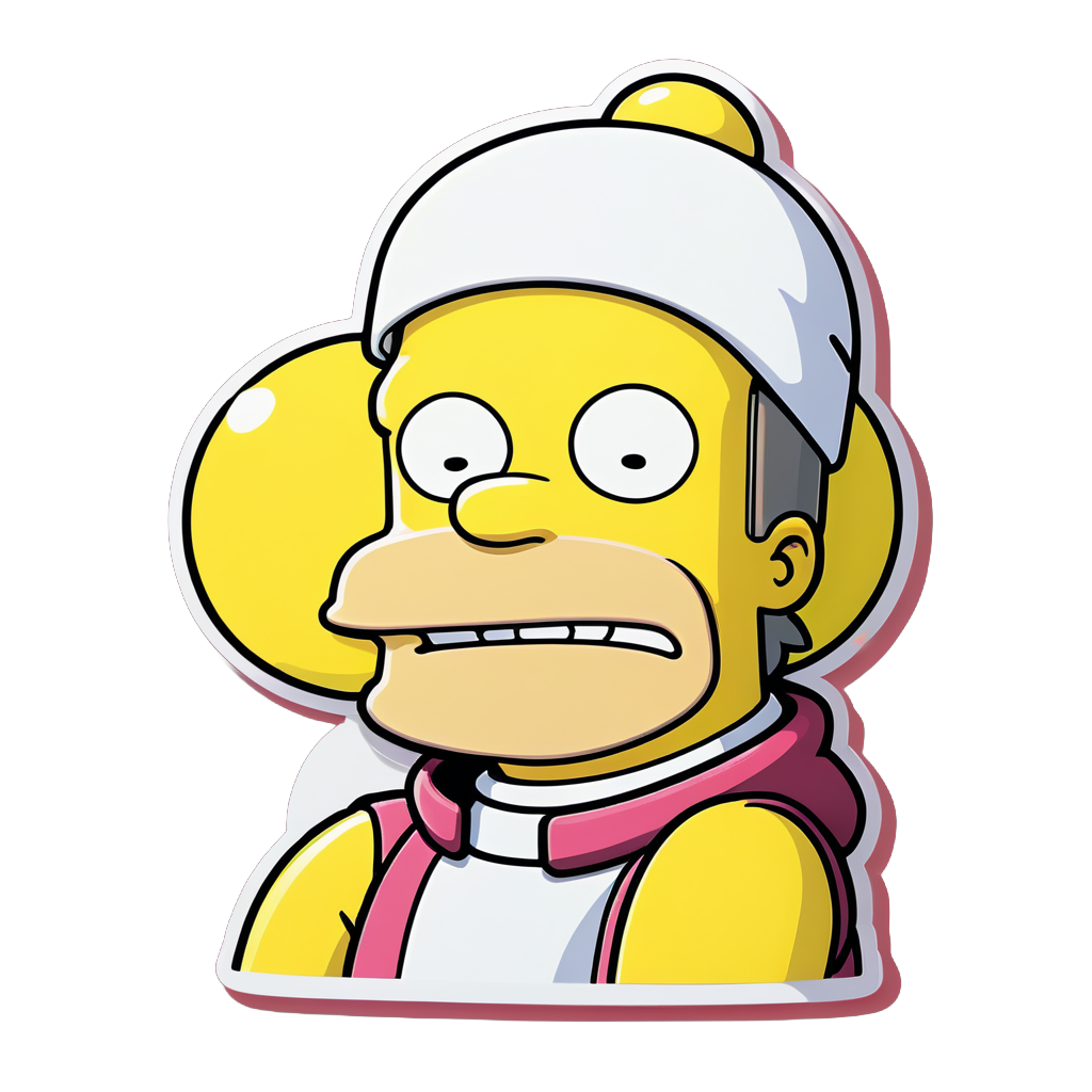I made an AI sticker of Japanese homer simpsons