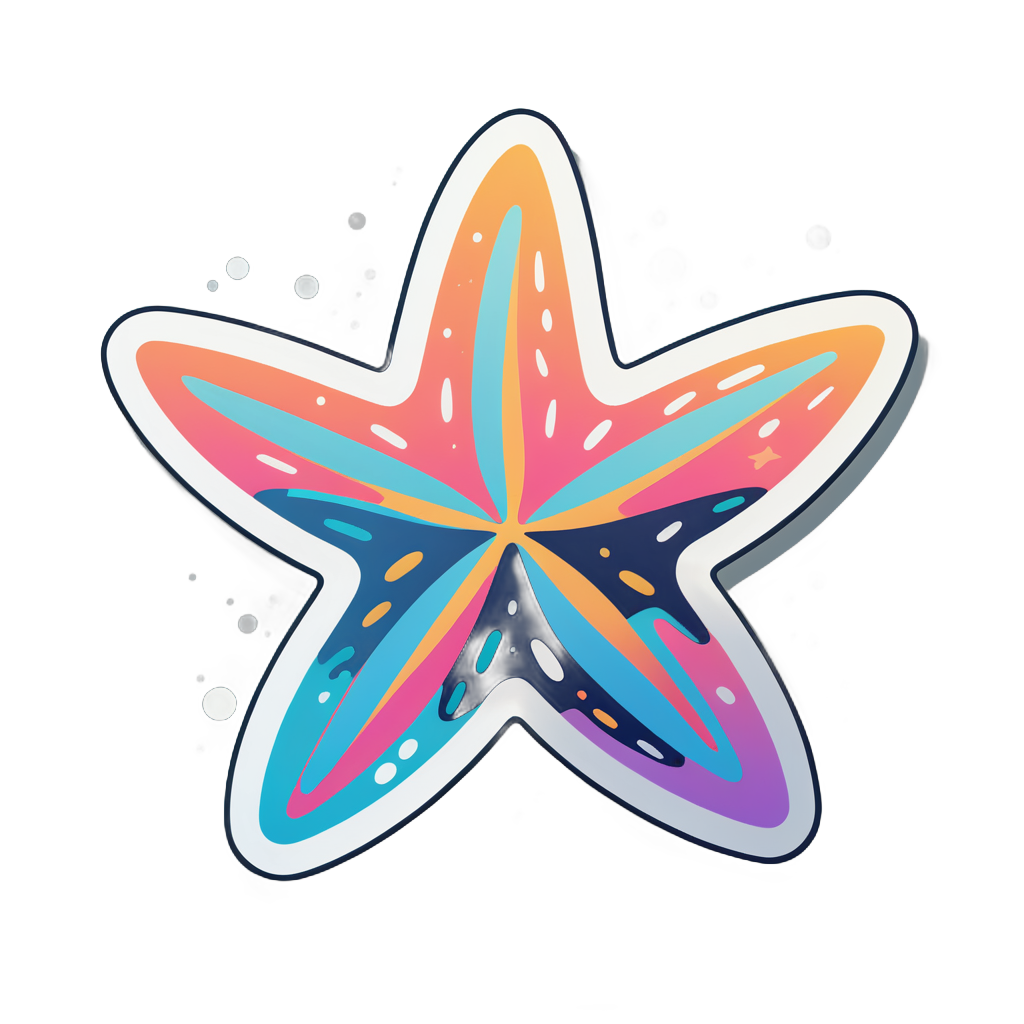 I made an AI sticker of star fish