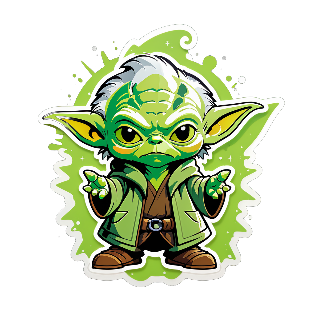 I made an AI sticker of yoda like goblin with one ear missing