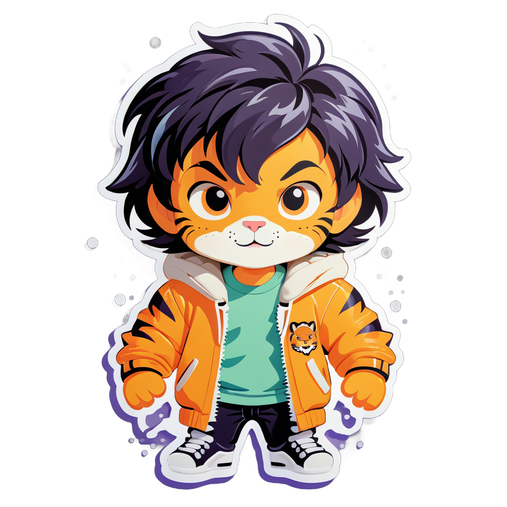 I made an AI sticker of tiger boy
