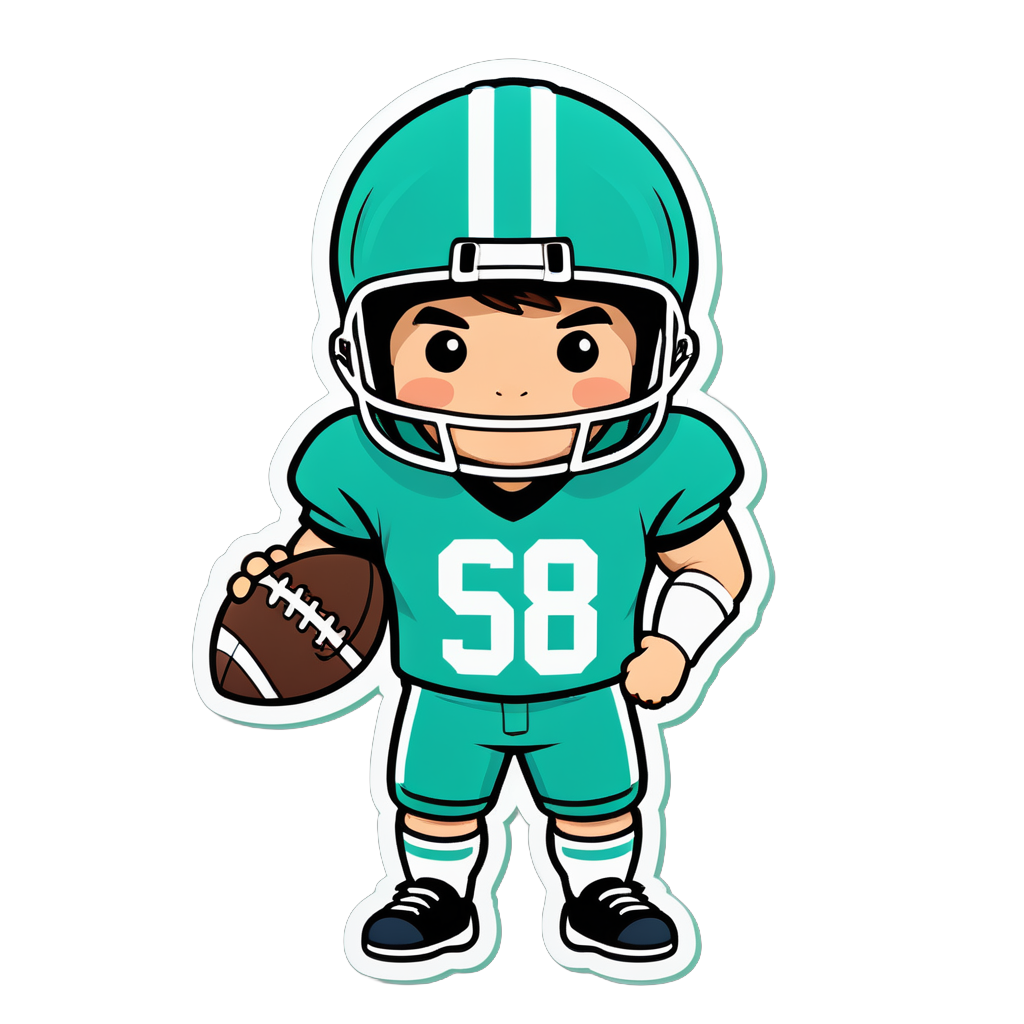 I made an AI sticker of cute football player