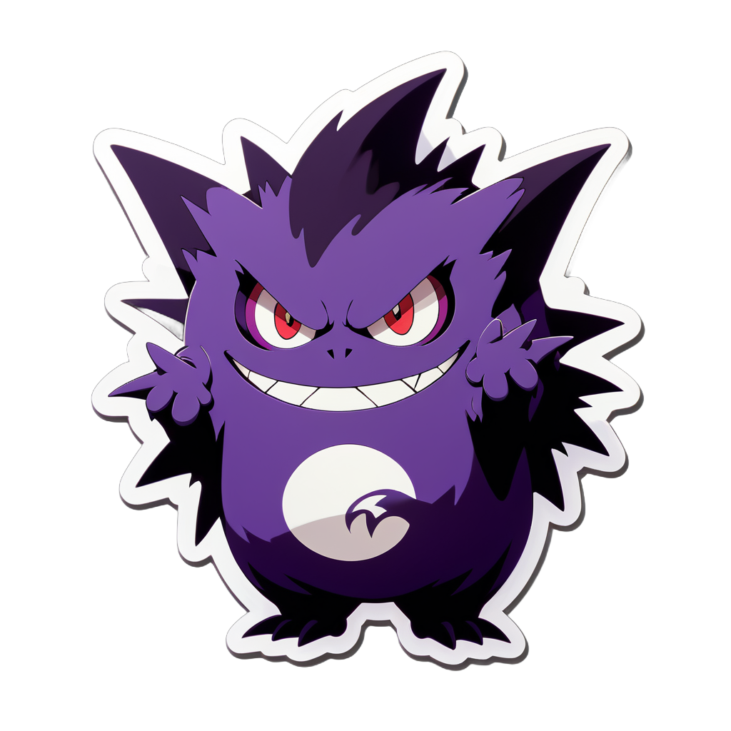 I made an AI sticker of pokemon hunter gastly and gengar