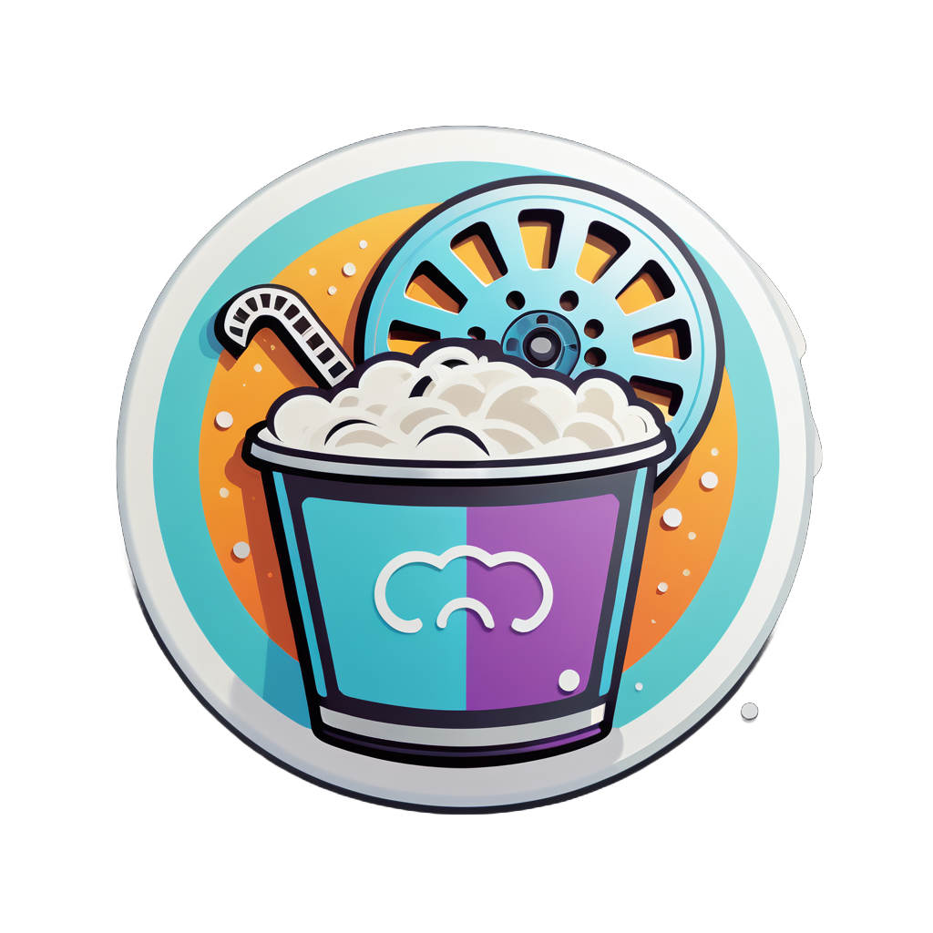 I made an AI sticker of CINEMA IS LIFE