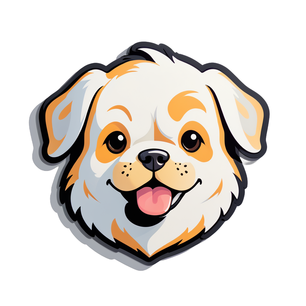 I made an AI sticker of a cute dog head