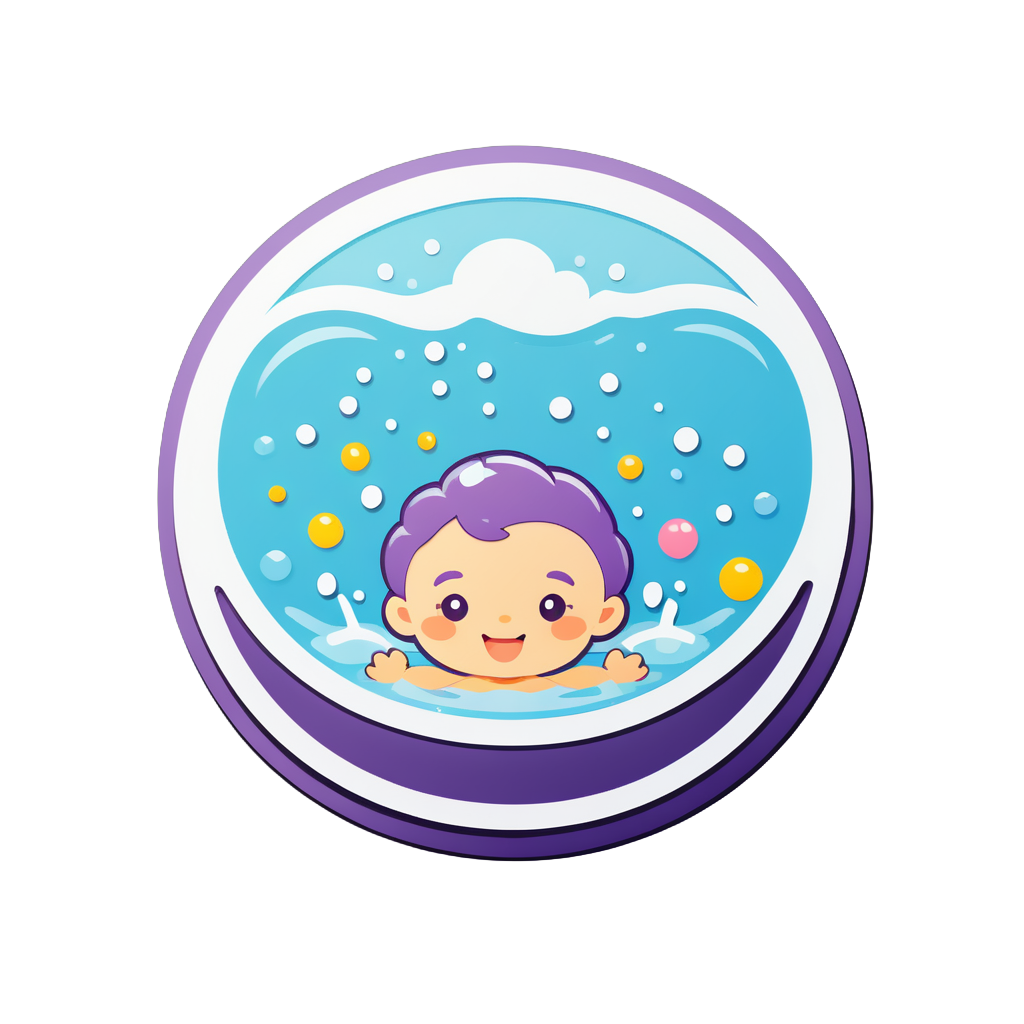 I made an AI sticker of bathing