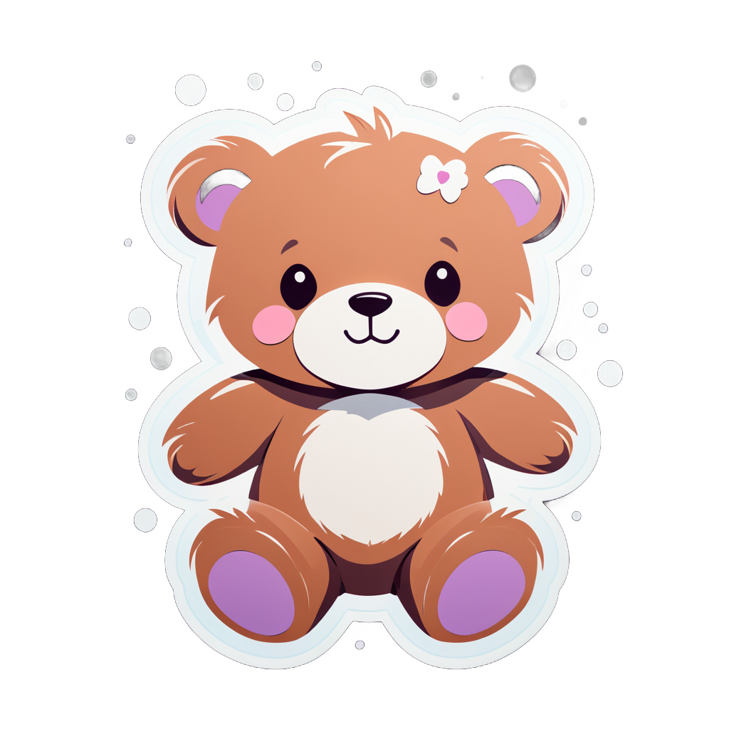 I made an AI sticker of lovely teddy bear