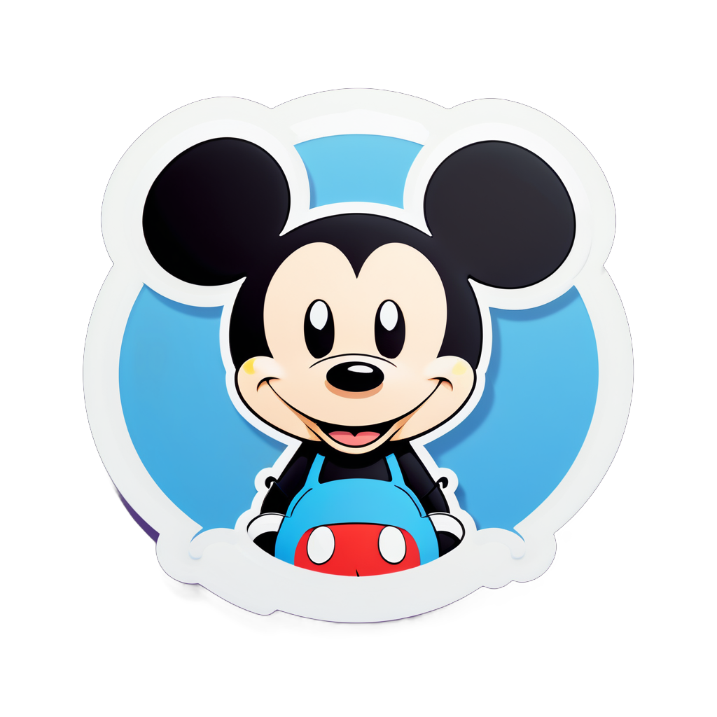 I made an AI sticker of cute Mickey Mouse