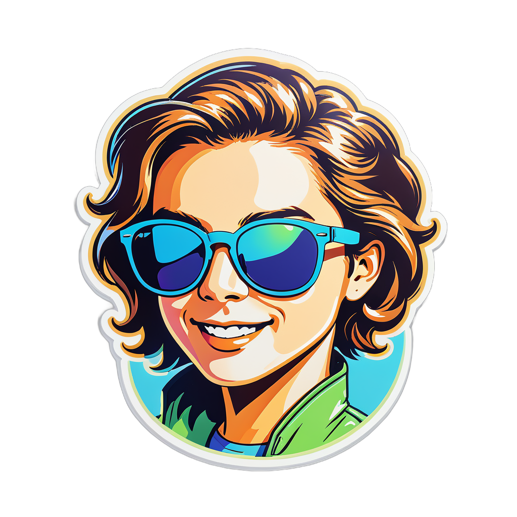 I made an AI sticker of cst with sunglasses