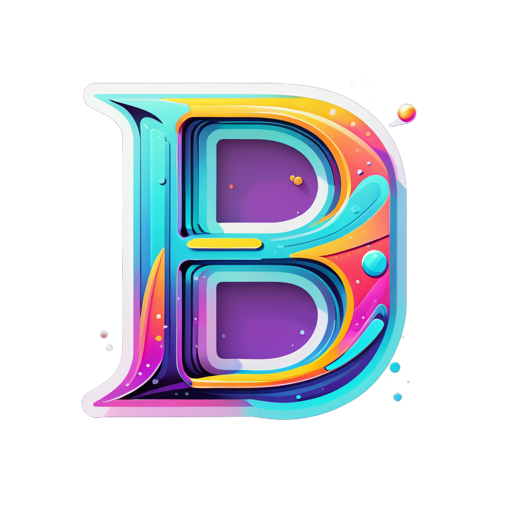 I made an AI sticker of a futuristic letter R